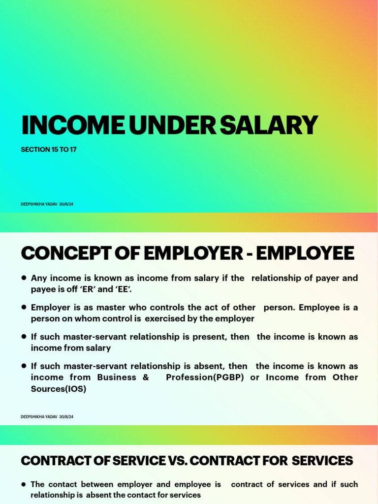 Understanding Salary Income Taxation | PDF | Employee Benefits | Salary