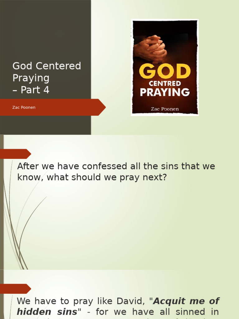 God Centered Praying - 4 | PDF | Jesus | Religious Belief And Doctrine
