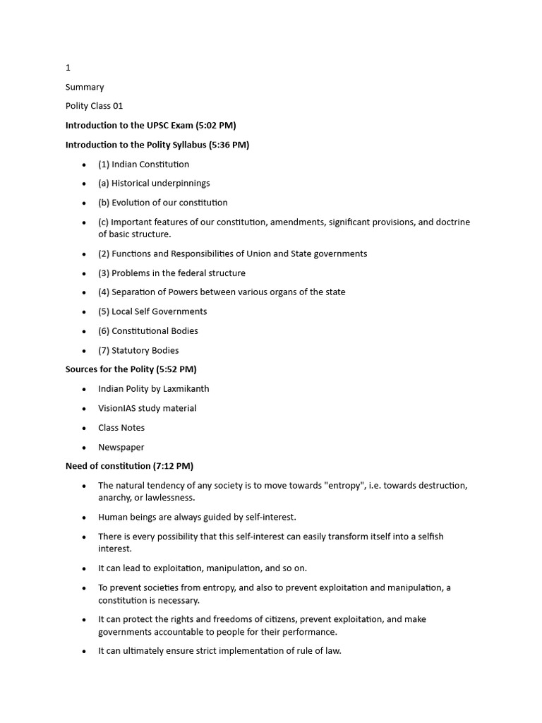 Indian Polity: Constitution Overview | PDF | Democracy | Political ...