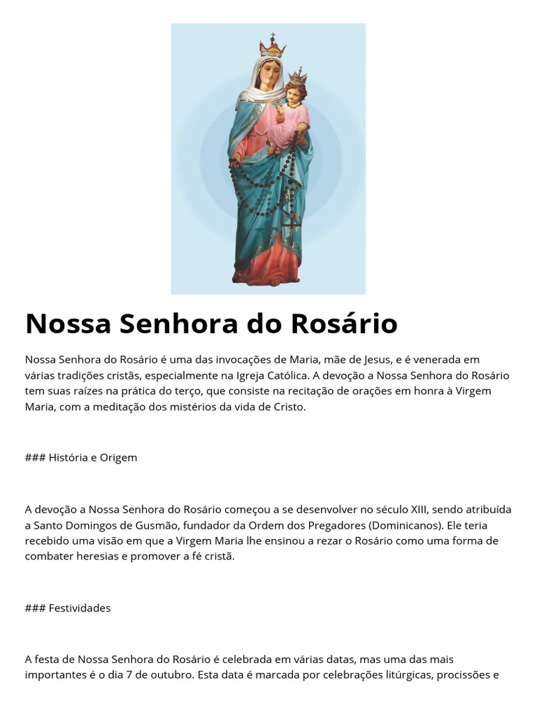 Nossa Senhora Do Rosário - 20241102 - 232728 - 0000 | PDF