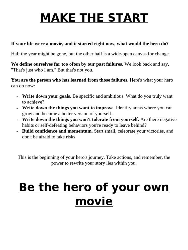 Make The Start | PDF