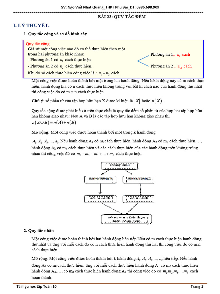 2324-23.1 Toan-10 B23 C8 Quy-Tac-Dem Tu-Luan de | PDF