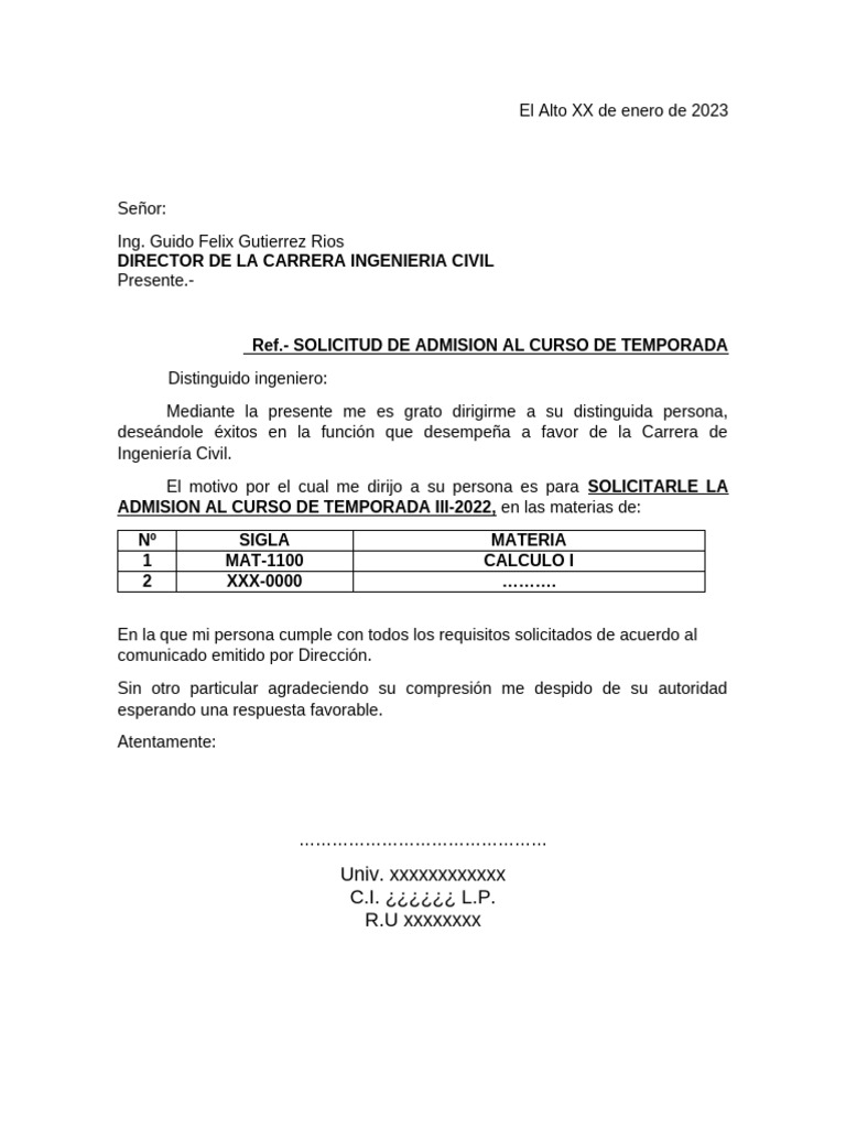 Modelo de Carta Al Director | PDF