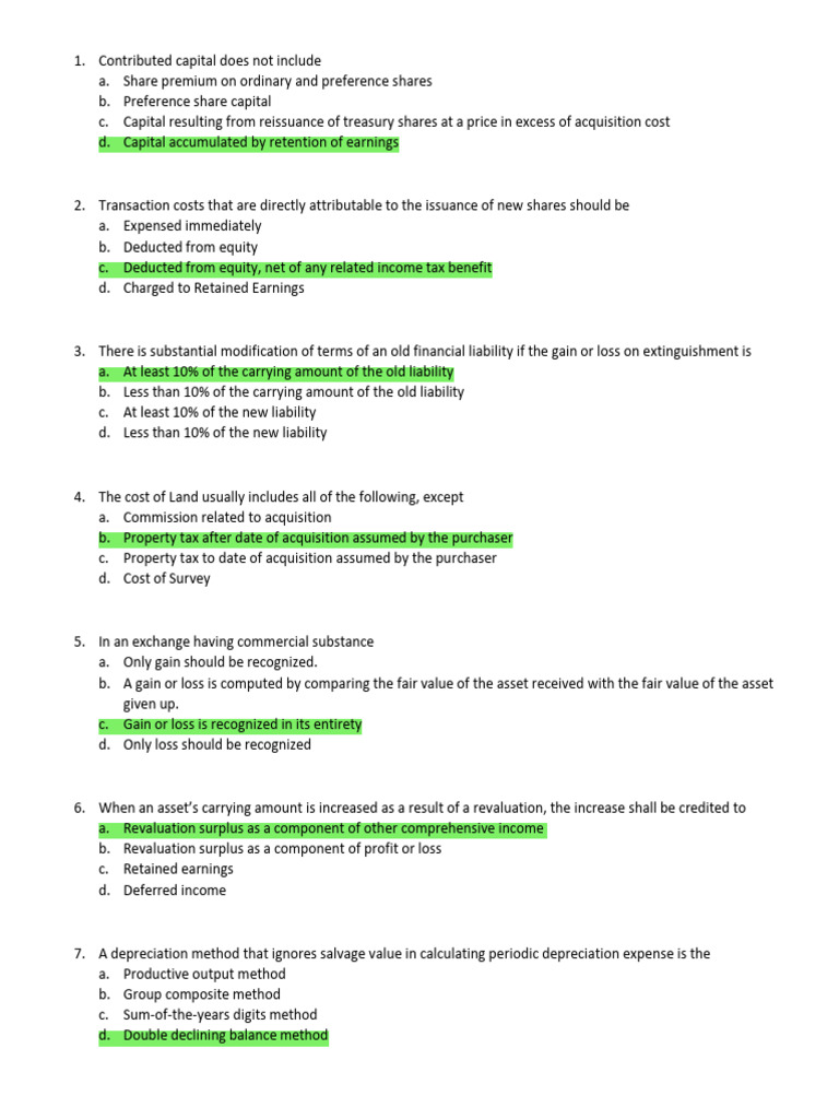 FMCC Reviewer Finals Last!!!! | PDF | Depreciation | Preferred Stock