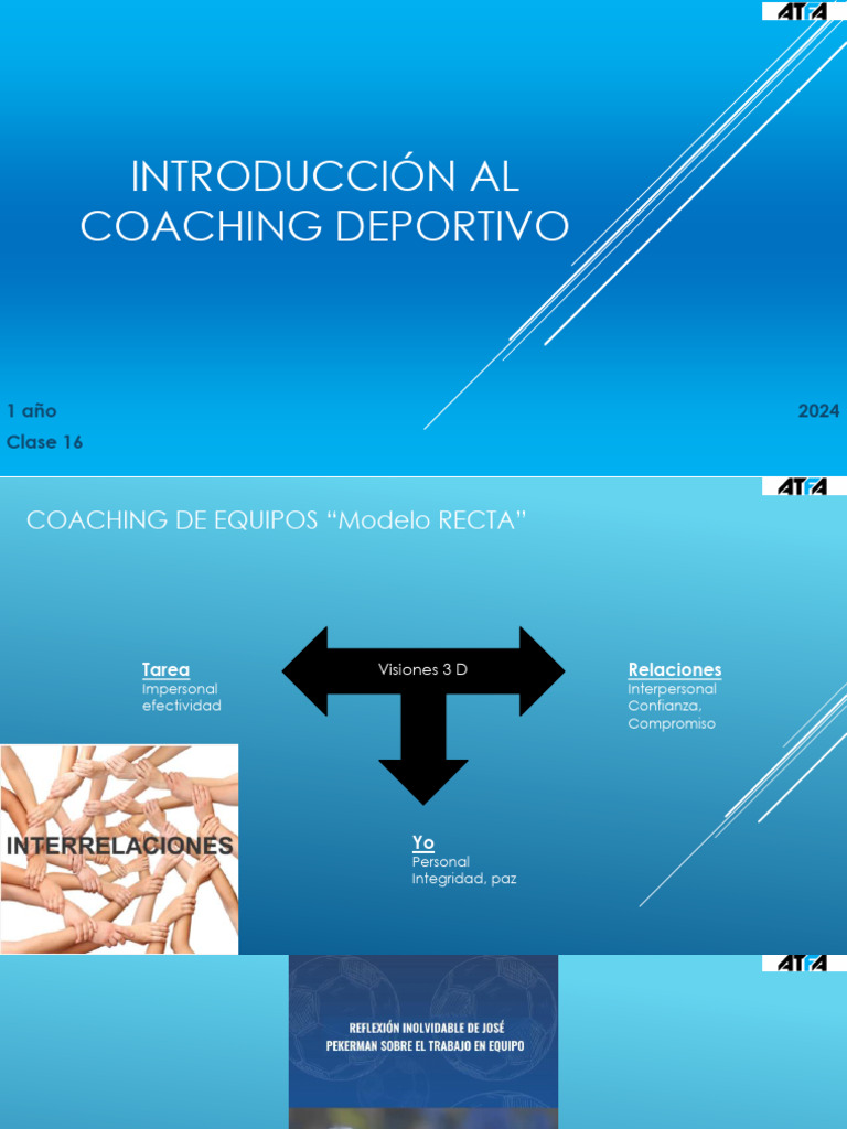 Introducción Al Coaching Deportivo Clase 16 | PDF