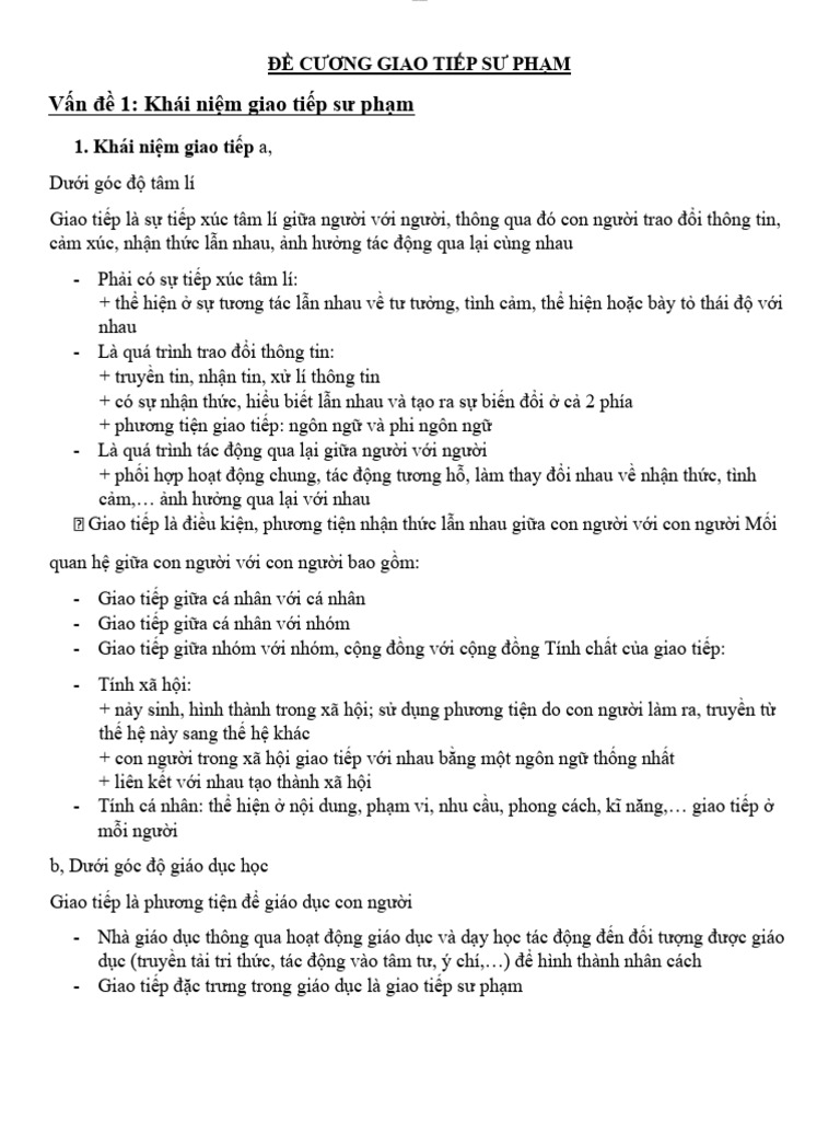 de-cuong-giao-tiep-su-pham-mon-tam-ly-hoc-giao-duc-dai-hoc-su-pham-ha-69695 | PDF