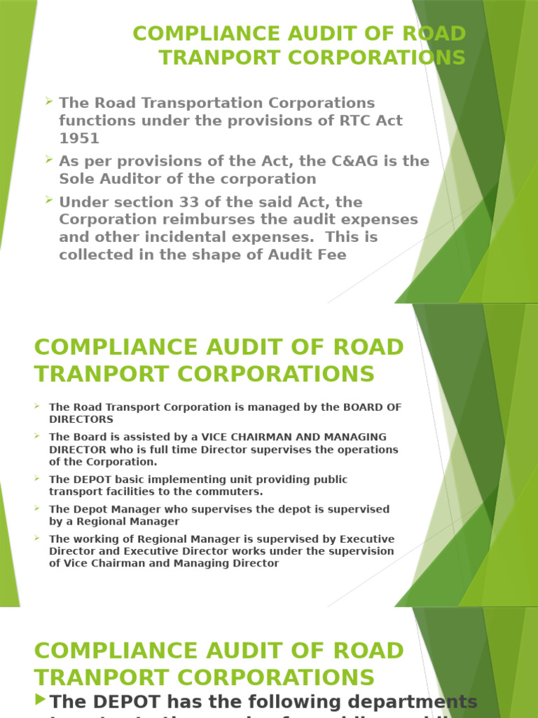 Compliance Audit of RTC | PDF | Audit | Transport