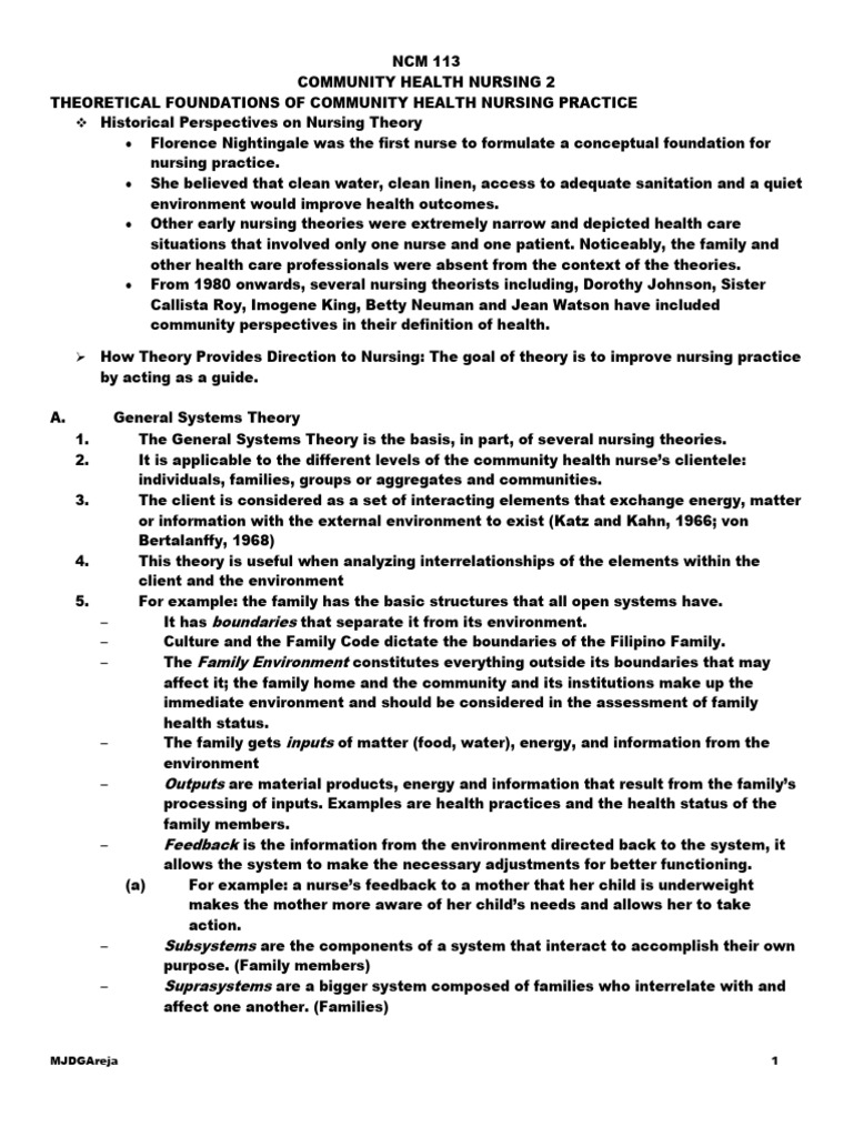 ME - NCM 113.theoretical Foundation - CHN | PDF | Self Efficacy ...