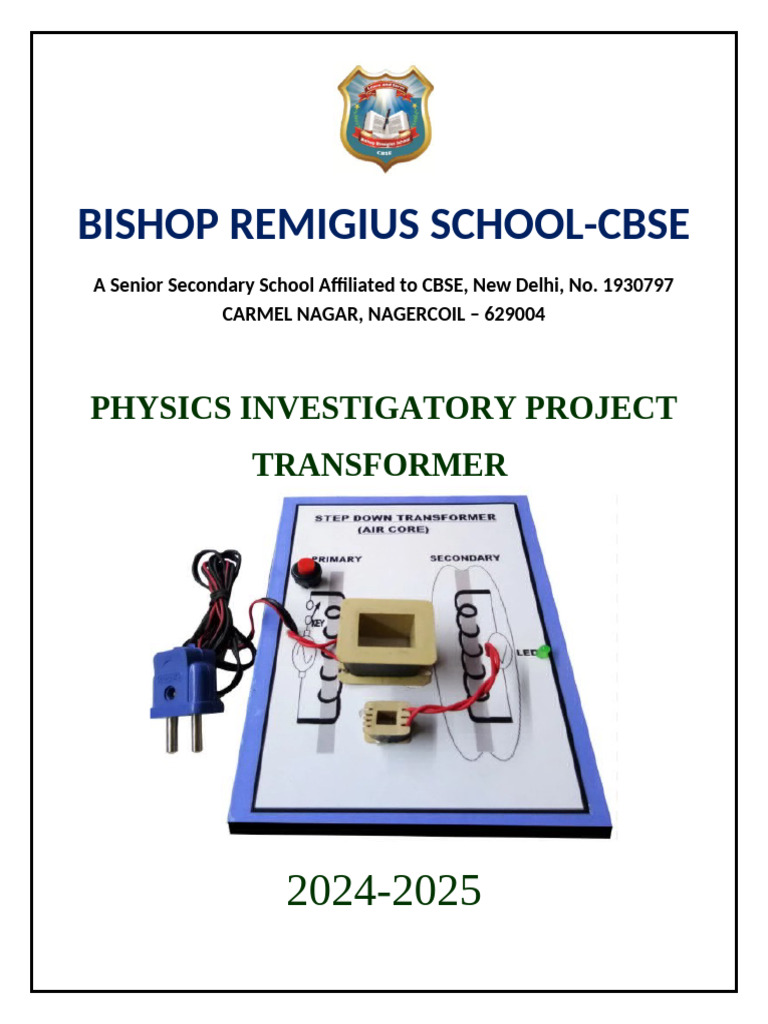 Physics Project Cover Page Design | PDF