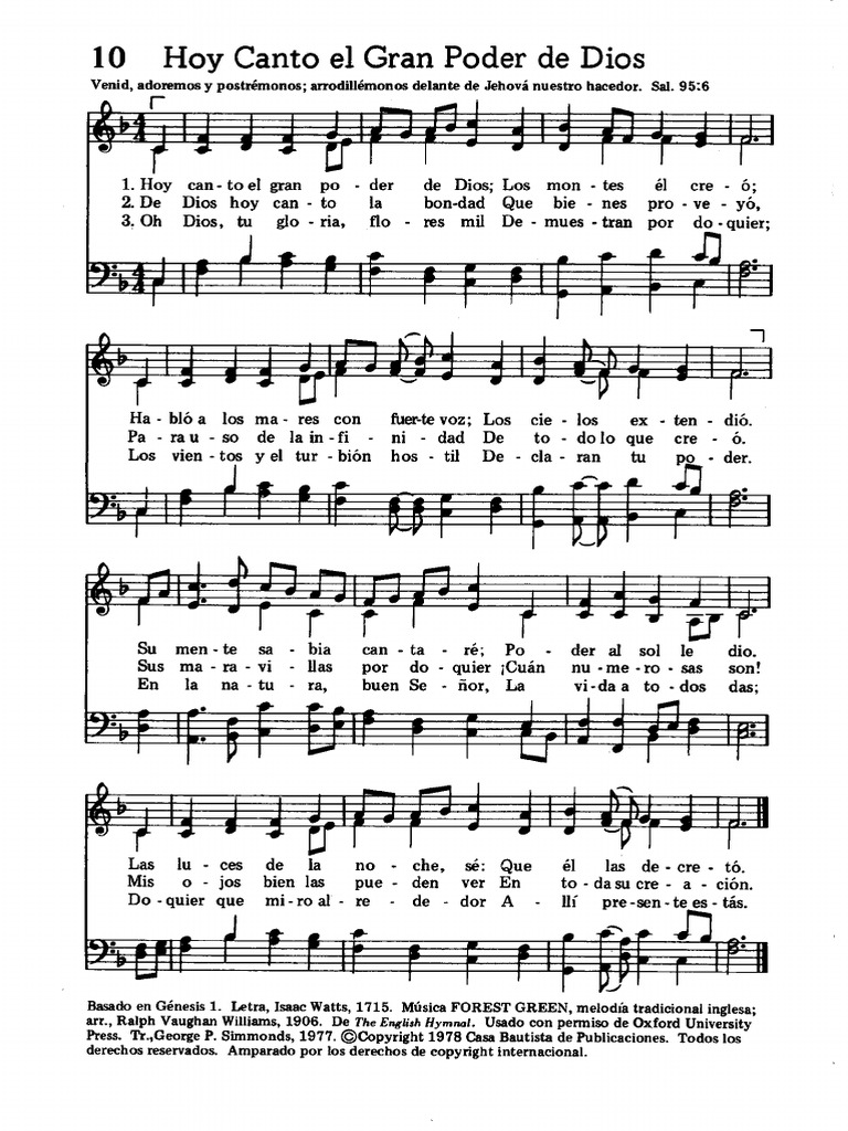 10.hoy Canto El Gran Poder de Dios | PDF