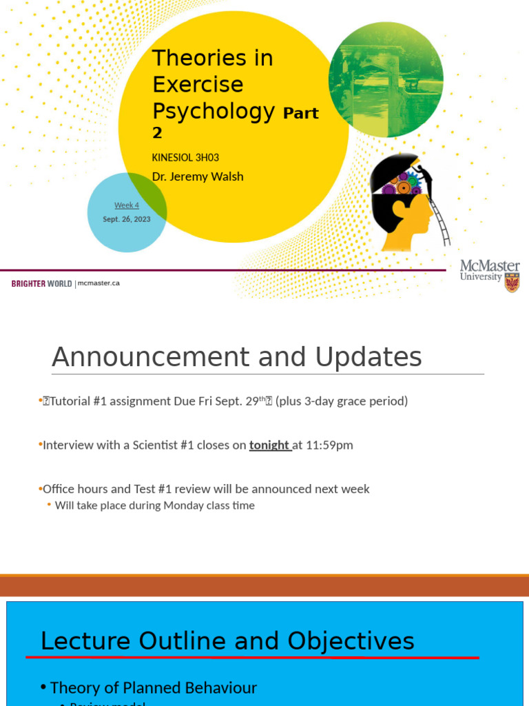 Exercise Theory Pt. 2 - Sept 26 - Student | PDF | Motivational | Motivation