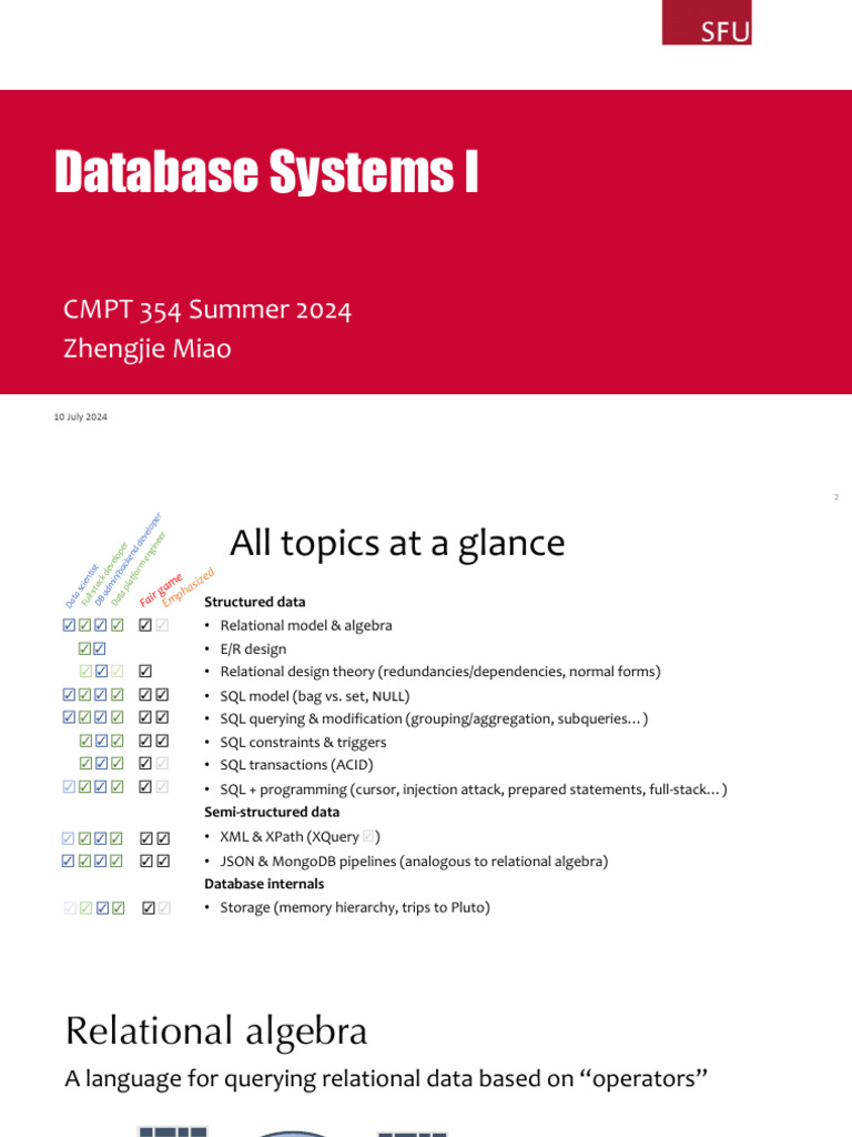 Lec3-14_Review | PDF | Database Transaction | Relational Model