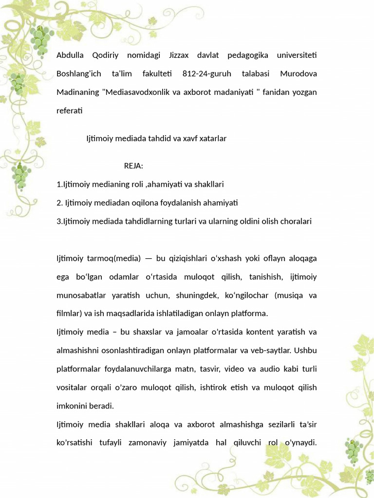 Madinaning Referati | PDF