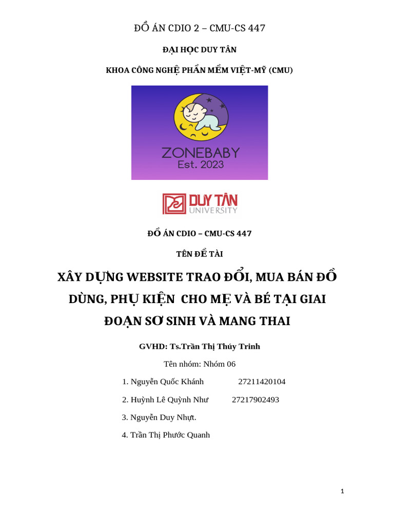 CMU-CS 447 TIS - 2024S - Nhom06 | PDF