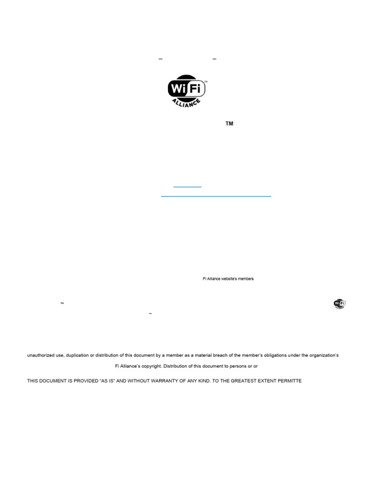 Wi-fi Certified 6 Test Plan v2.2 | PDF | Wi Fi | Copyright