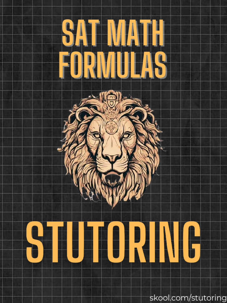 SAT Math Formulas for Area & Volume | PDF | Area | Sphere