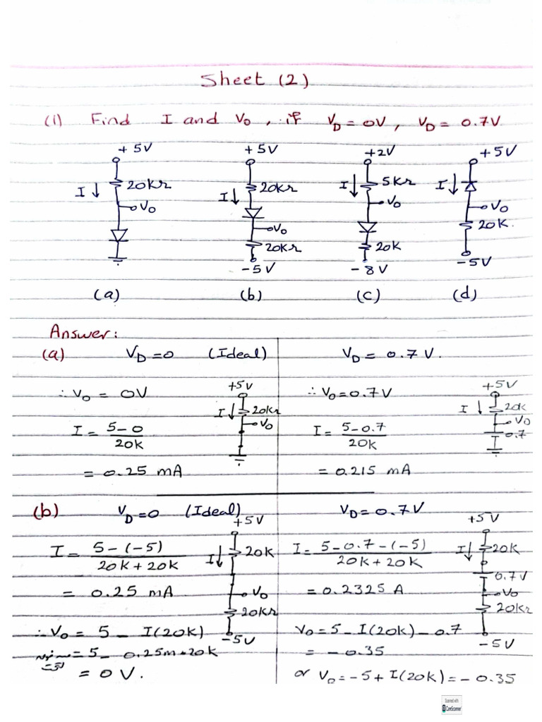 Sheet (2) Model Answer | PDF