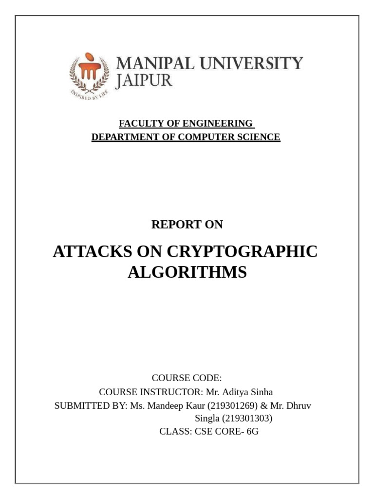 Report On Lab Attacks | PDF | Encryption | Key (Cryptography)