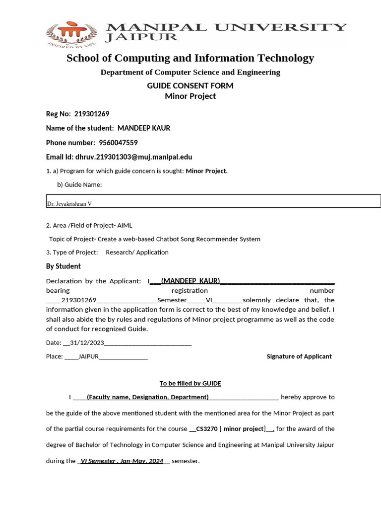 Guide consent form(mandeep) | PDF