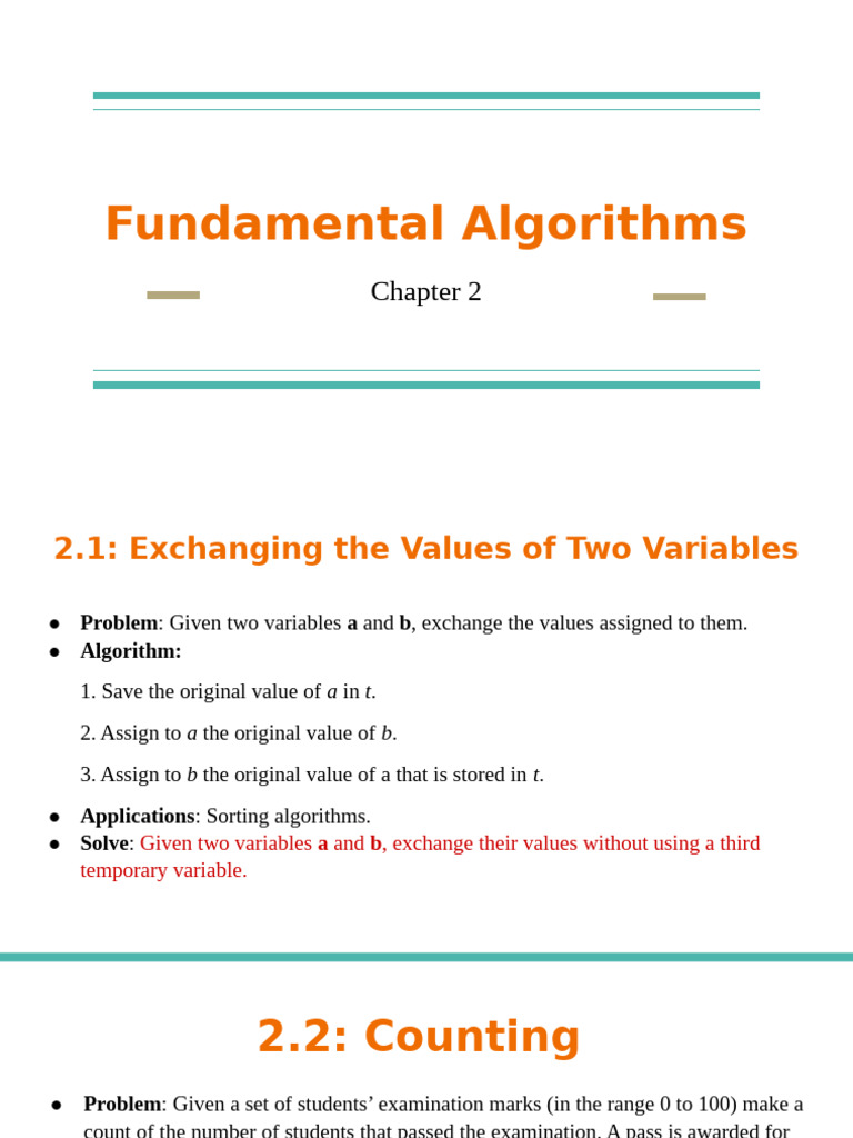 2.fundamental Algorithms | PDF | Summation | Ascii