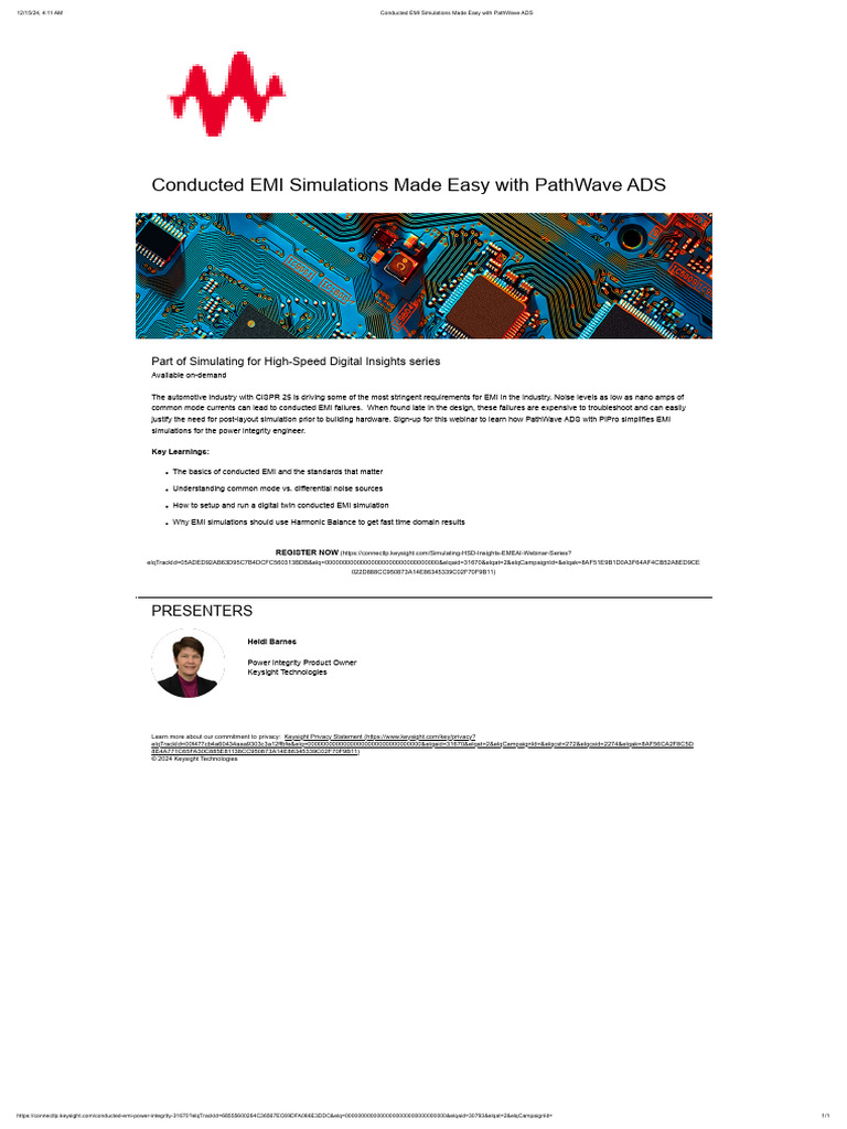 Conducted EMI Simulations Made Easy With PathWave ADS | PDF