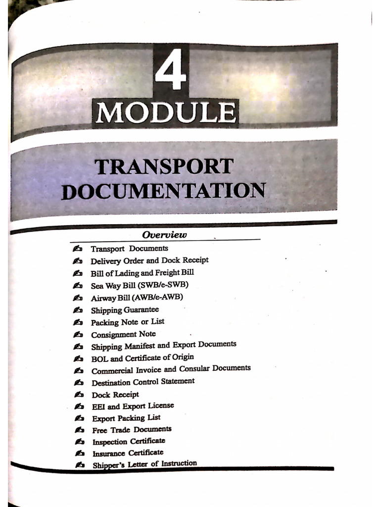 Transport Documentation. | PDF