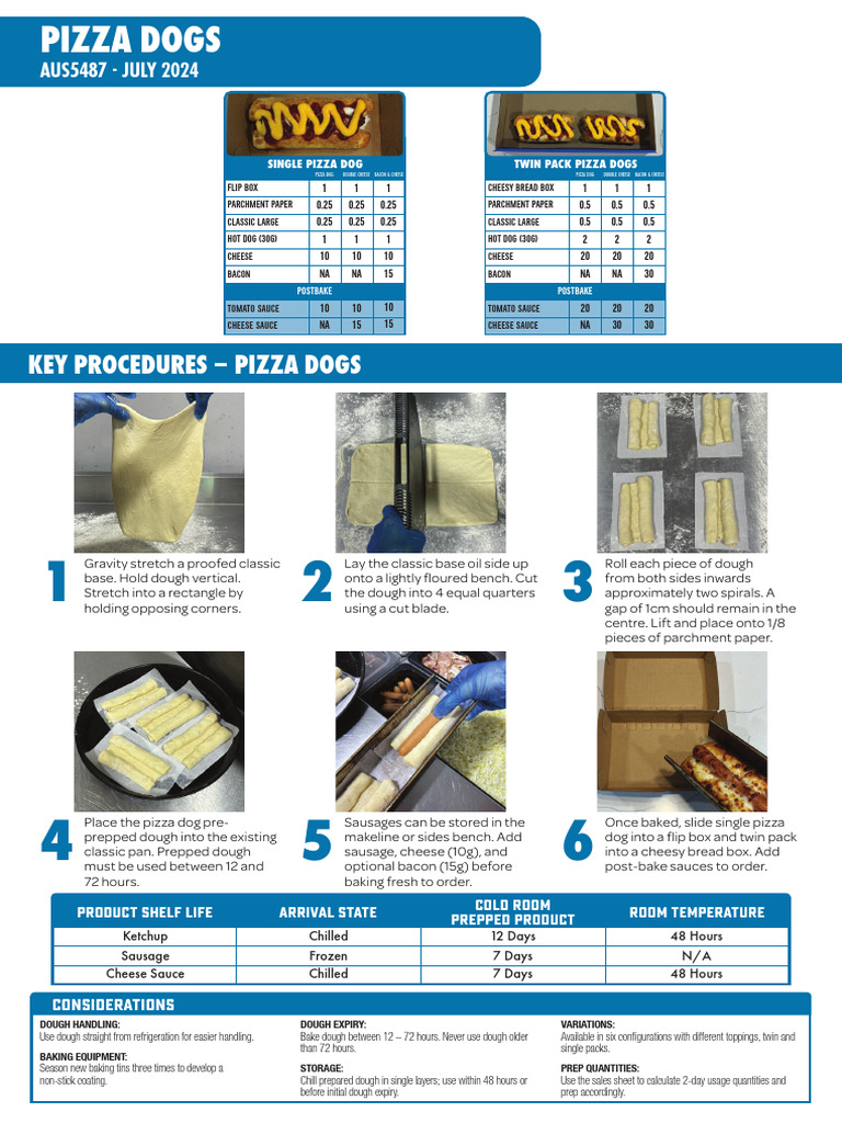 AU5487 Pizza Dogs Self Print Chart July 2024.01 | PDF | Pizza | Baking