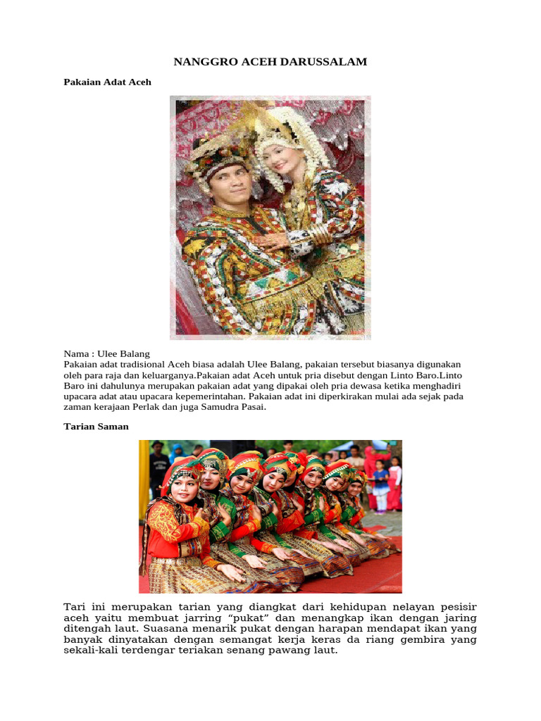 10 Fdgf Tarian Dan Pakaian Adat Beserta Keterangannya | PDF