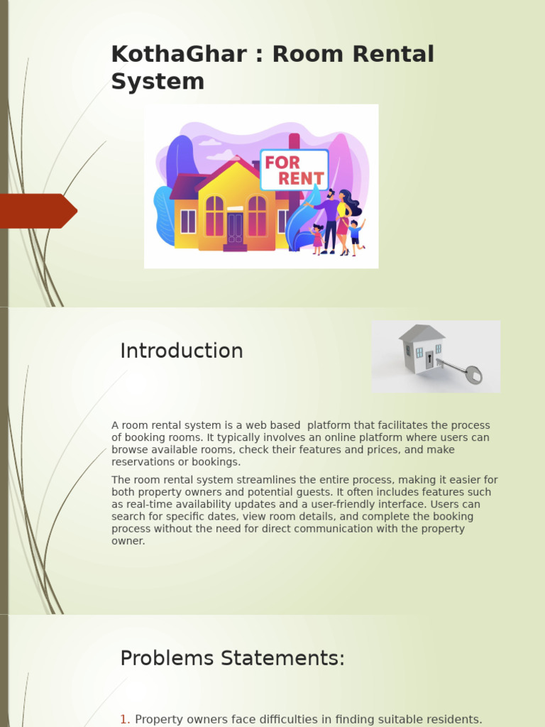 Room Rental System Project | PDF | User (Computing) | Usability