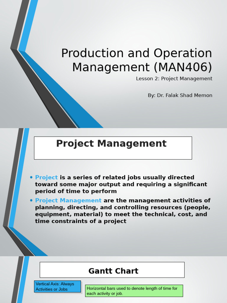 Production and Operation Management (MAN406) Lesson 2 | PDF