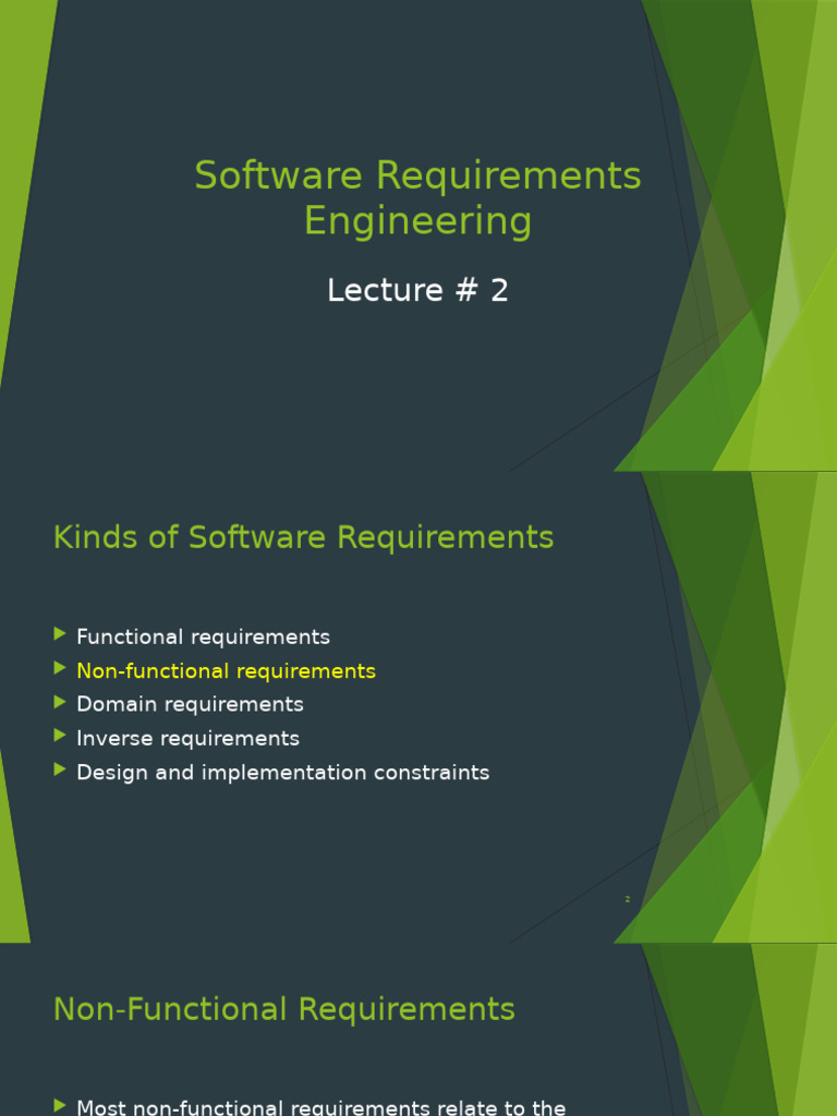 Software Requirements Engineering Lec#2 | PDF | Reliability Engineering | Usability