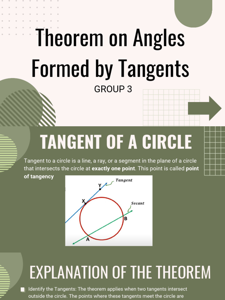 Math Group 3 Tangent | PDF