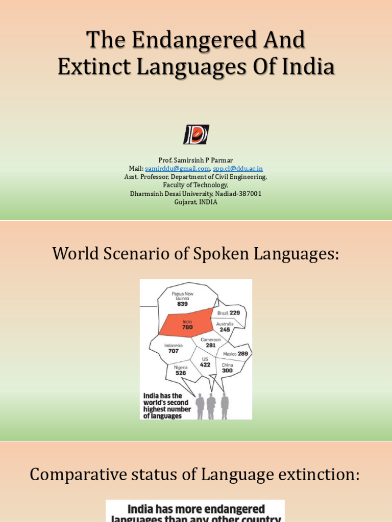 Endangered and Extinct Languages in India | PDF | Languages Of India ...