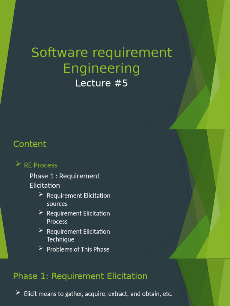 SRE - Lec#5 Req Elicitation | PDF | Brainstorming | Interview