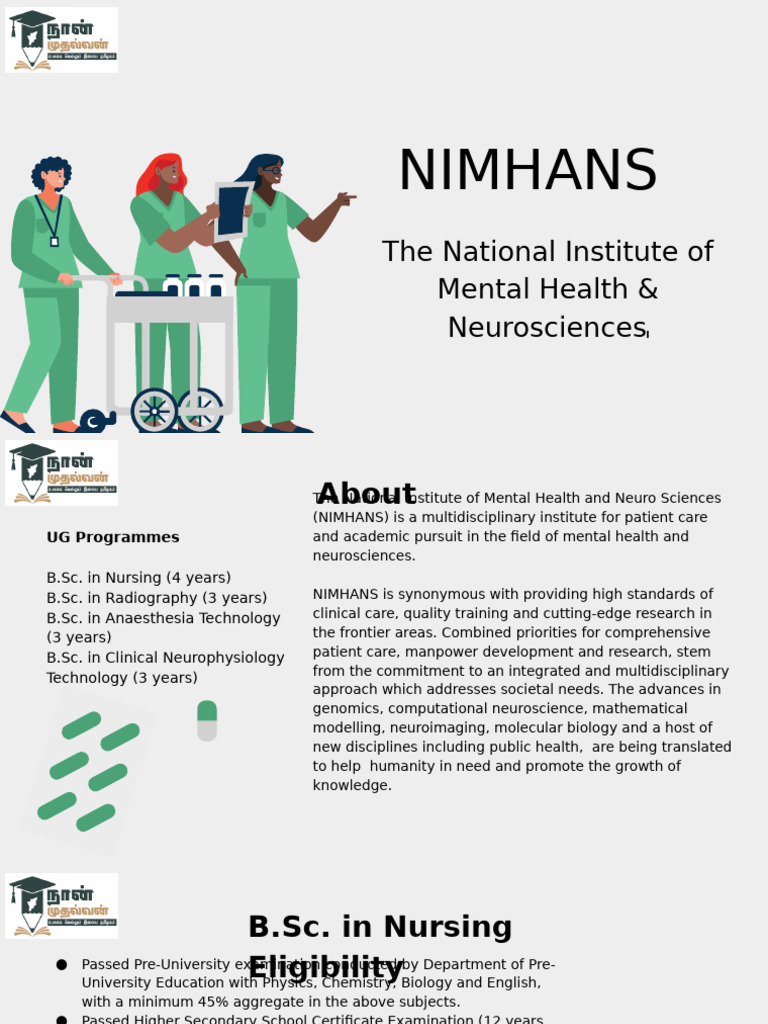 NIMHANS_PPT Presentation (1) | PDF | Neuroscience | Medicine