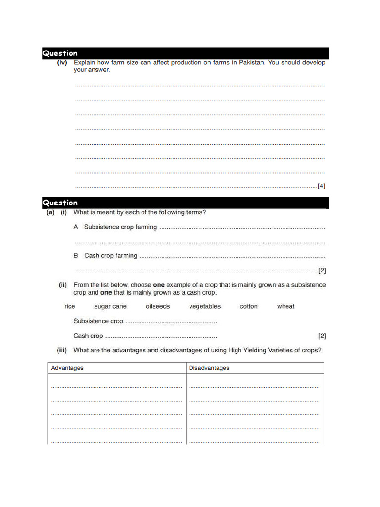 LGS Geography Practice Questions (1) | PDF