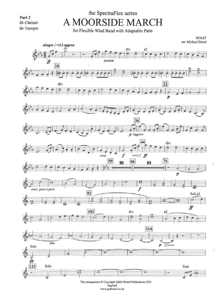 Moorside March, A - Part 2 - Cl, Tr | PDF