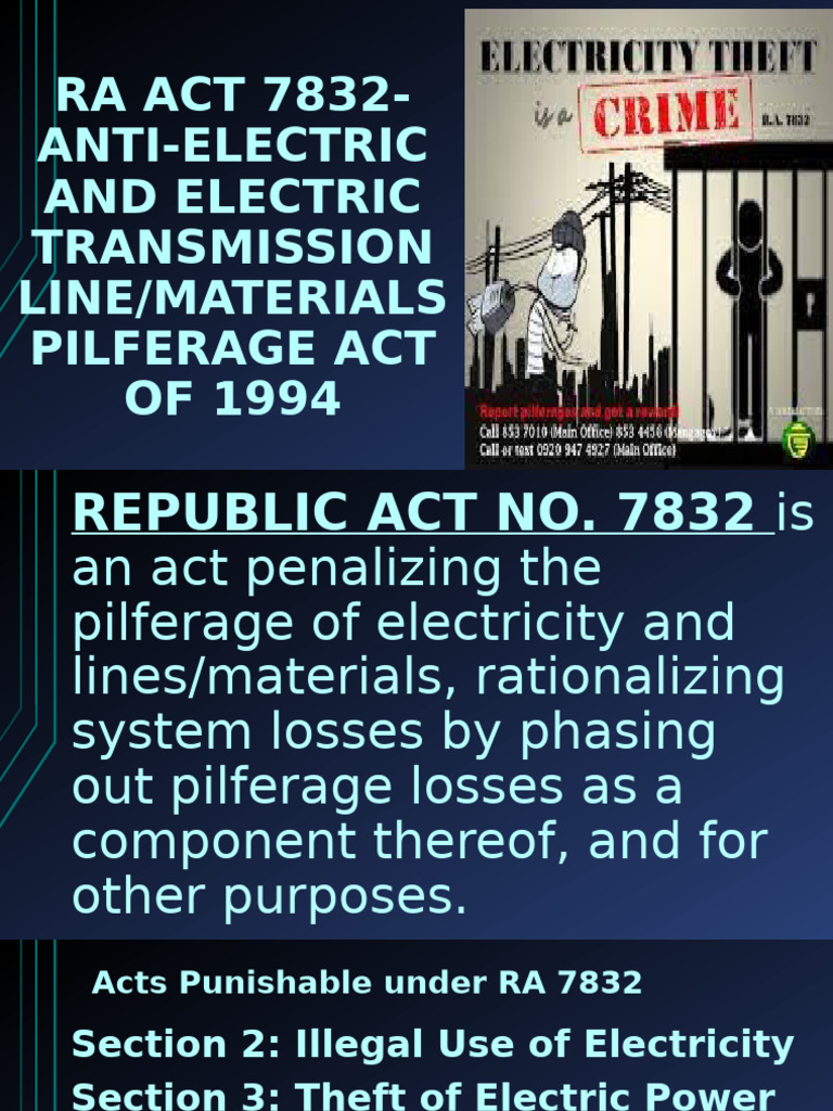 7.-RA-7832 | PDF | Electric Power Transmission | Power (Physics)