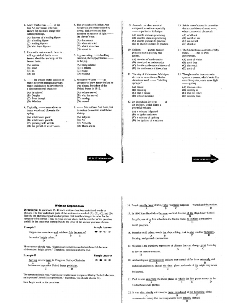 Structure Practice - Writing 1 | PDF