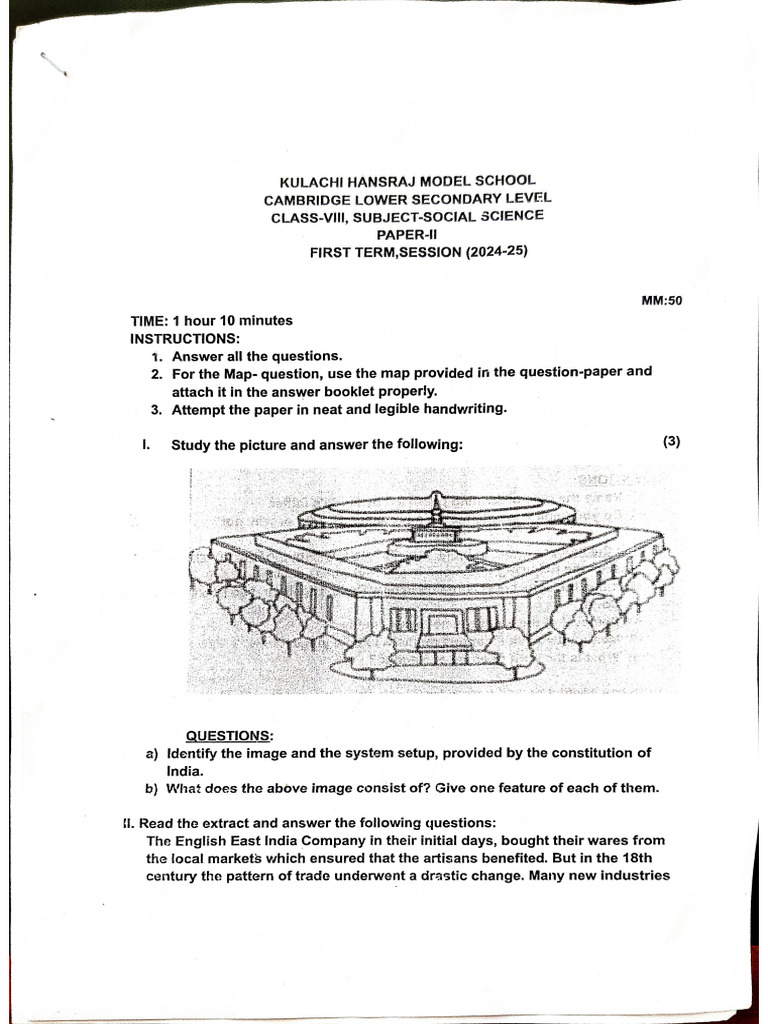 SST Papers Term 1 | PDF