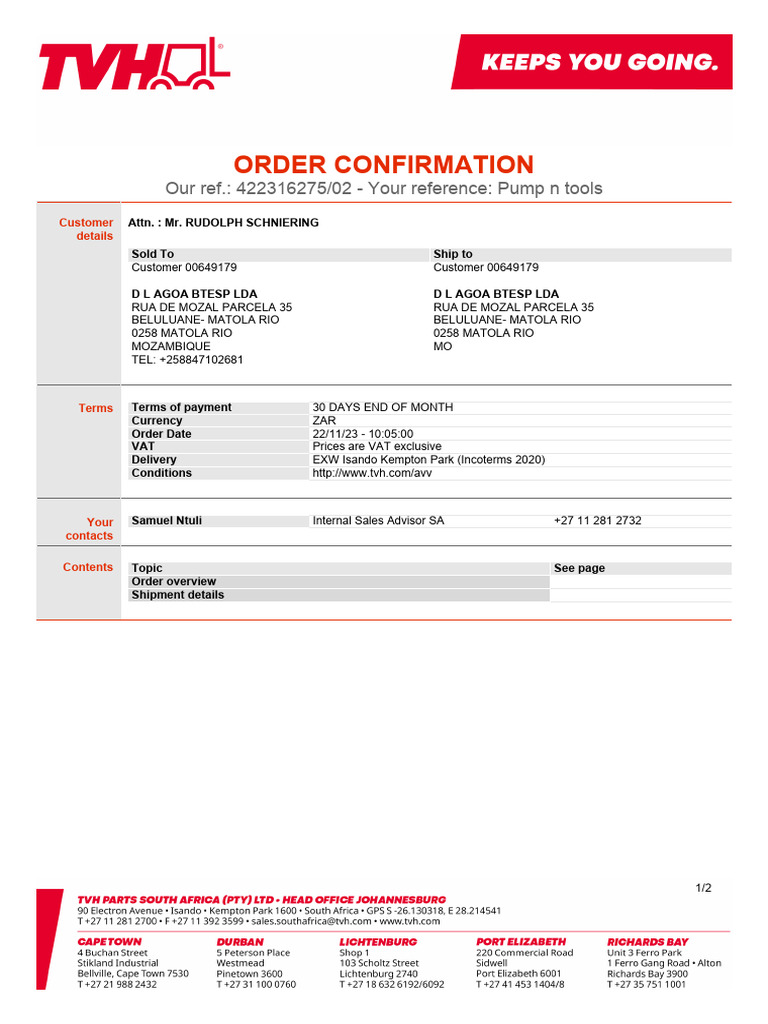 Order - Confirmation 24 - 04 - 2024 14 - 59 - 43 | PDF | Economies ...