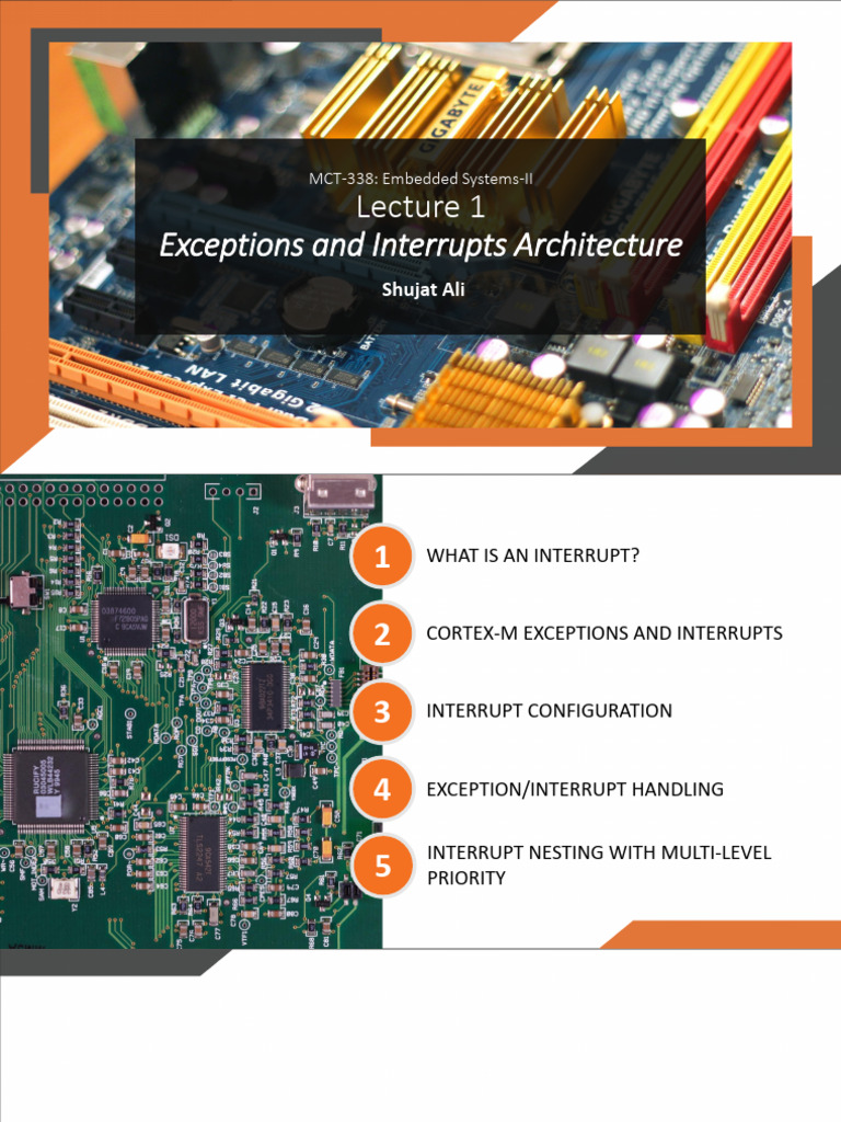 MCT-338 (Fall-2024) Lec 1 - Exceptions and Interrupts Architecture | PDF | Operating System ...