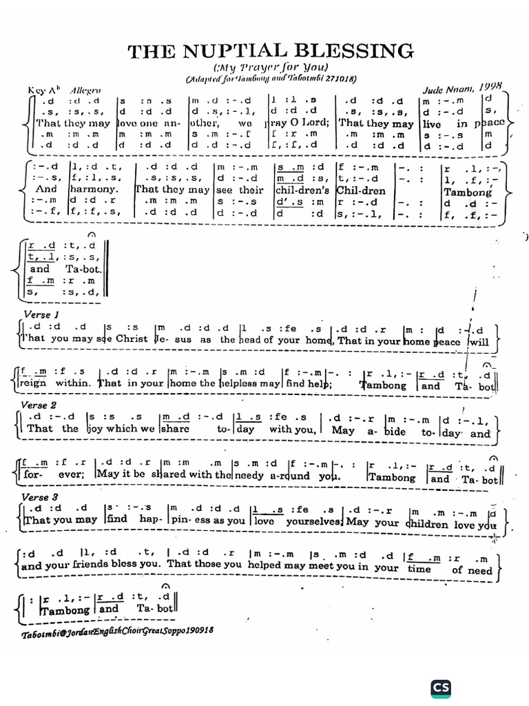 The Nuptial Blessing | PDF