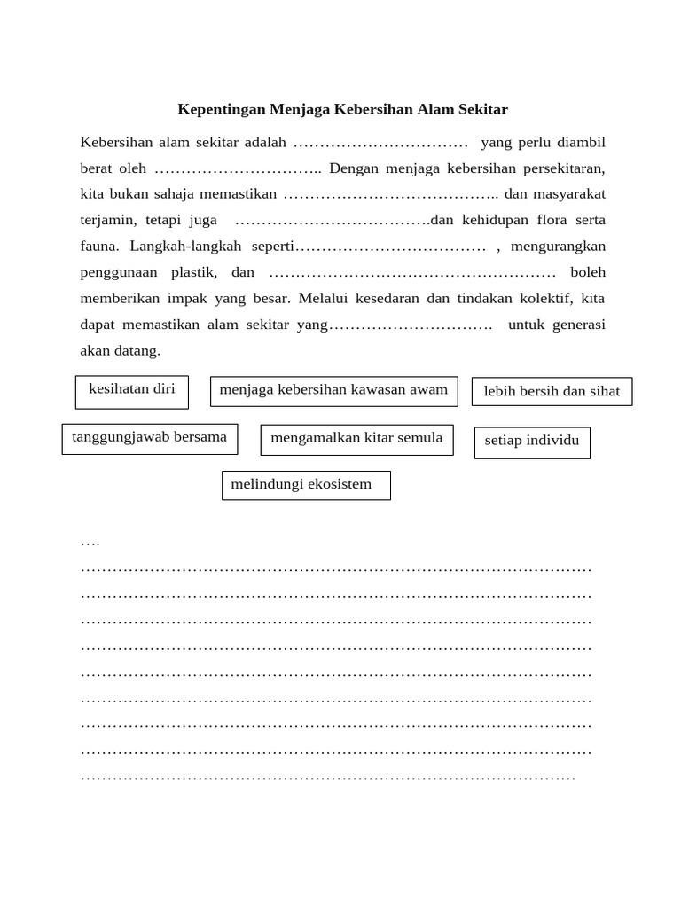Kebersihan Alam untuk Generasi Akan Datang | PDF