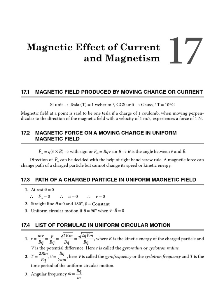 Magnetic Forces and Motion of Charged Particles | PDF | Magnetic Field ...