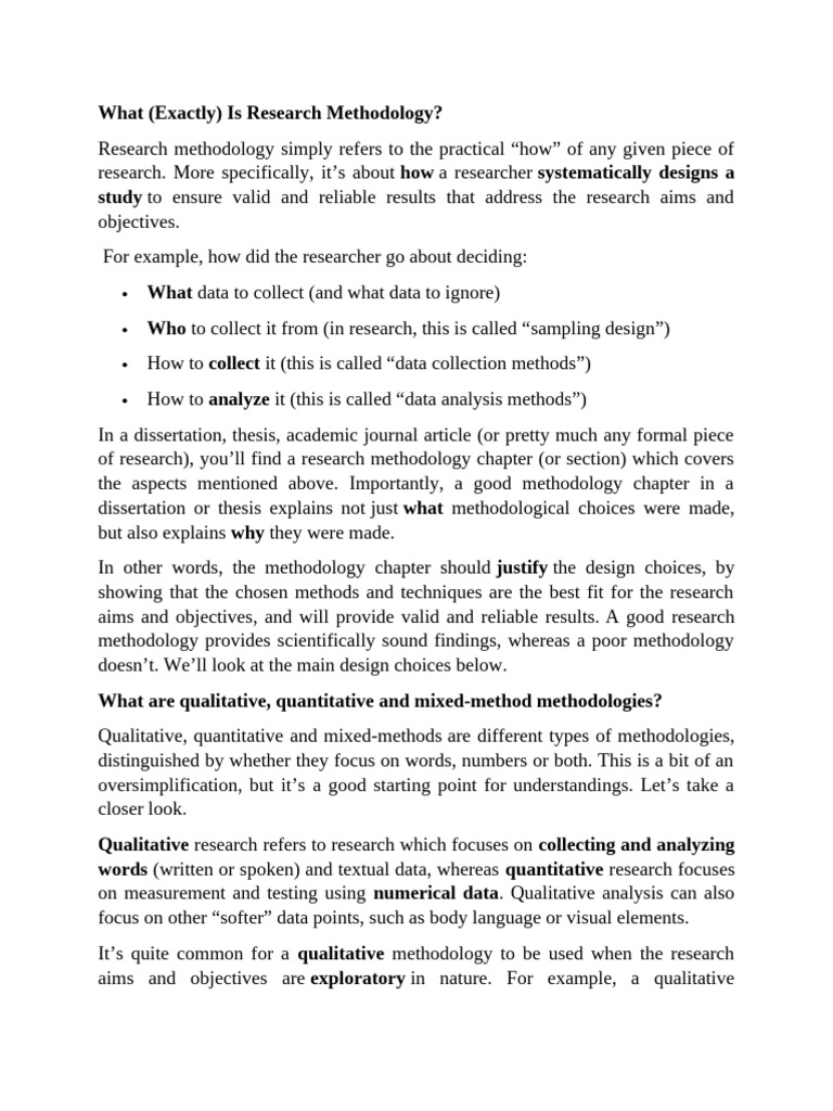 Research Methodology | PDF | Methodology | Data Analysis