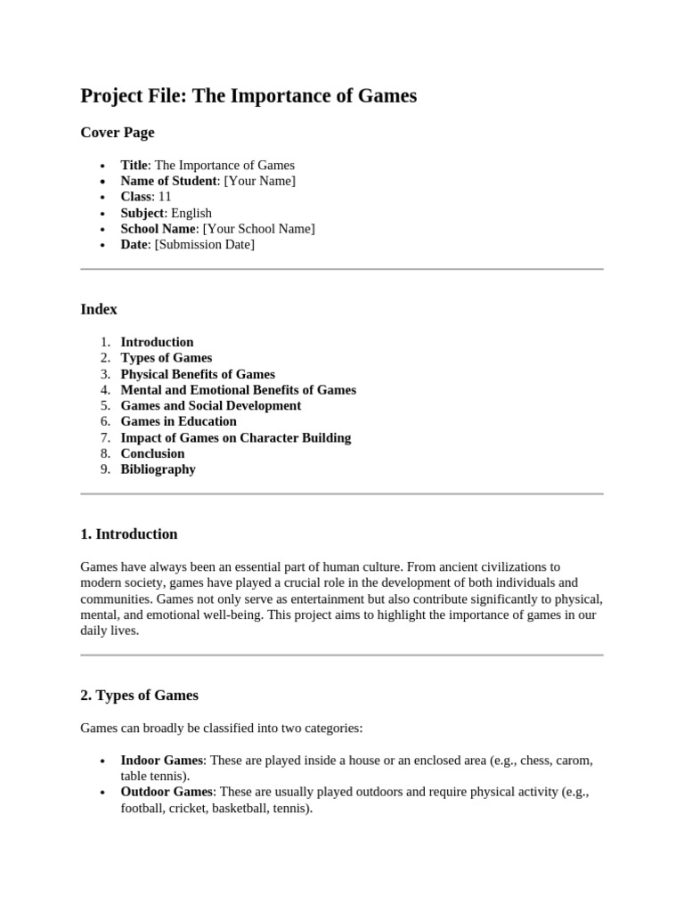 The Vital Role of Games in Life | PDF | Psychological Resilience ...