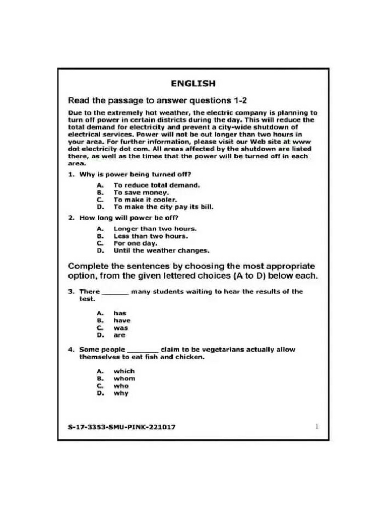 Nursing Past Paper | PDF