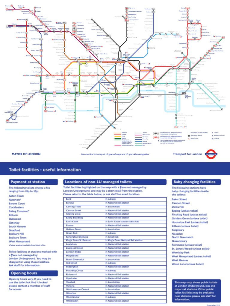 Toilets-Map Tol | PDF | London | Public Transport