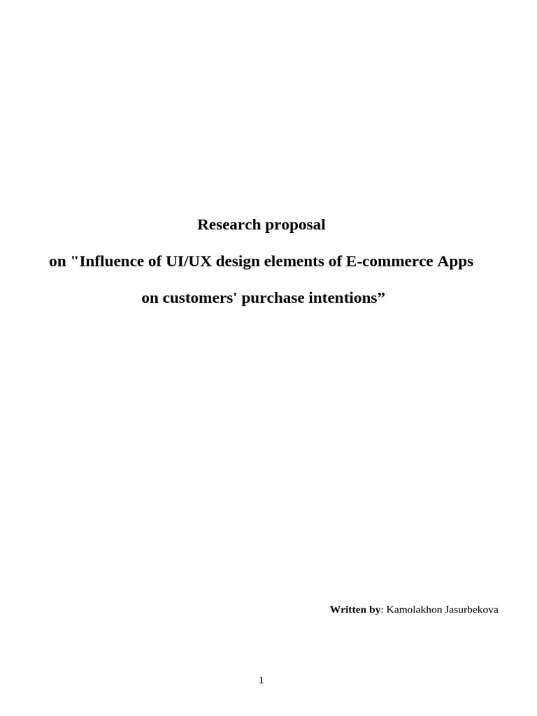 Research Proposal | PDF | Usability | Human Communication